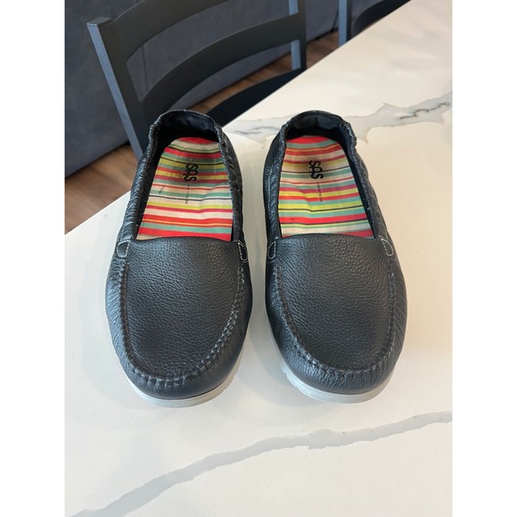 SAS | Shoes | Sas Sunny Shoes Black Leather Loafers Comfort Slip On ...